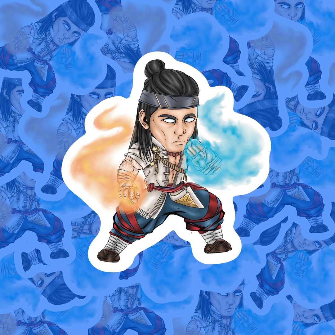 Fire God Shaolin Monk Fighting Game Chibi Vinyl Sticker - Etsy