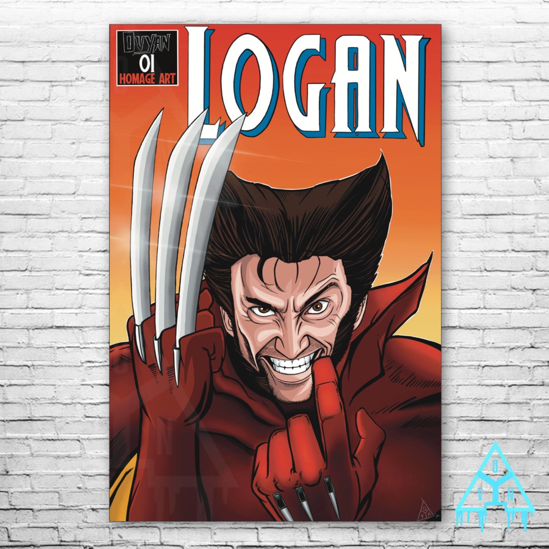 Logan Wolverine Hugh Jackman Wall Art Collectible Print Wolverine Comic ...