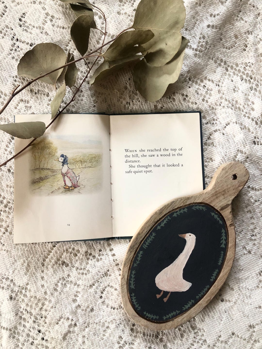 A Posing Goose // Acrylic Painting on Wooden Cutting Board - Etsy