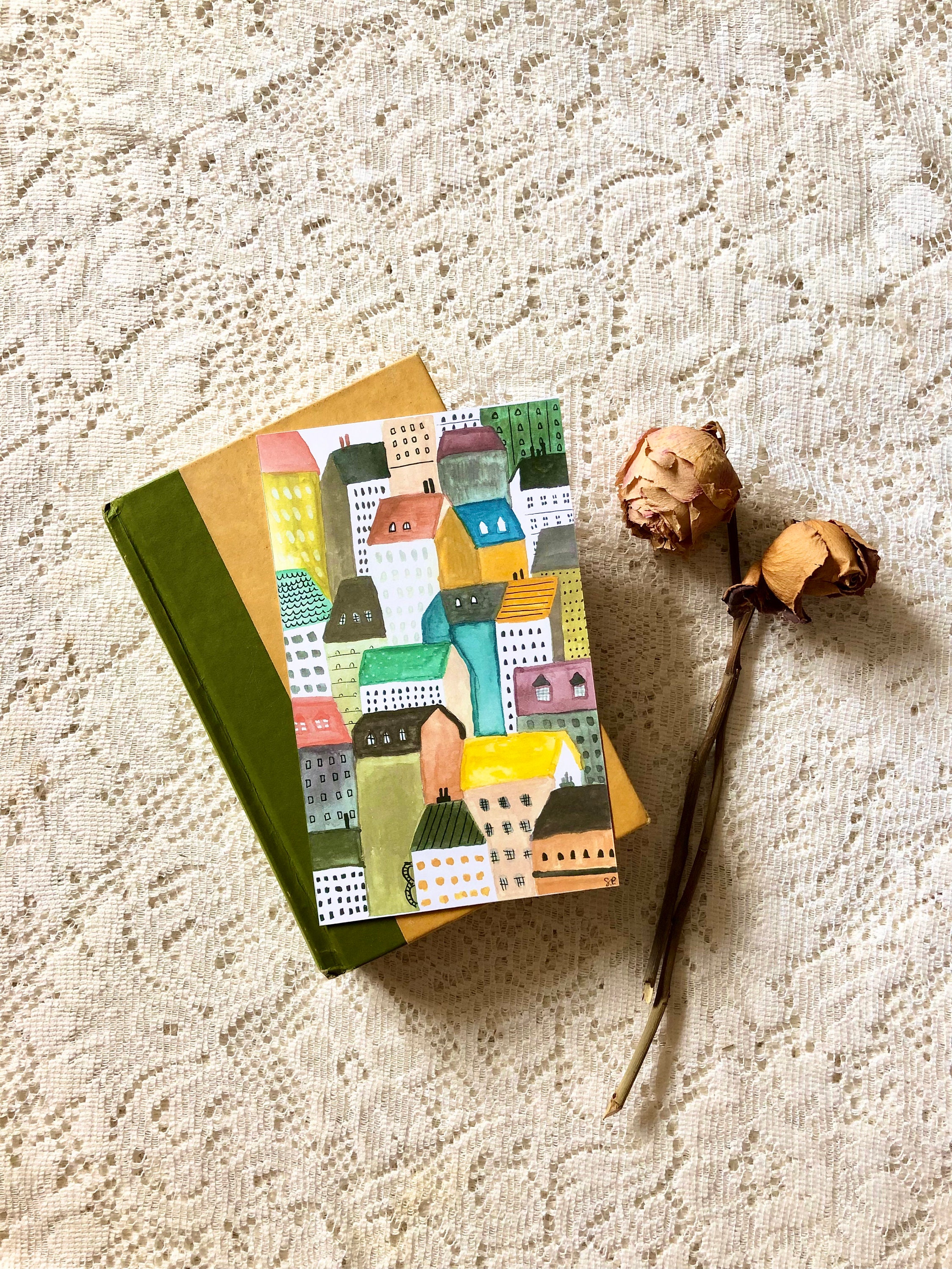 A Colorful City // Watercolor Print - Etsy