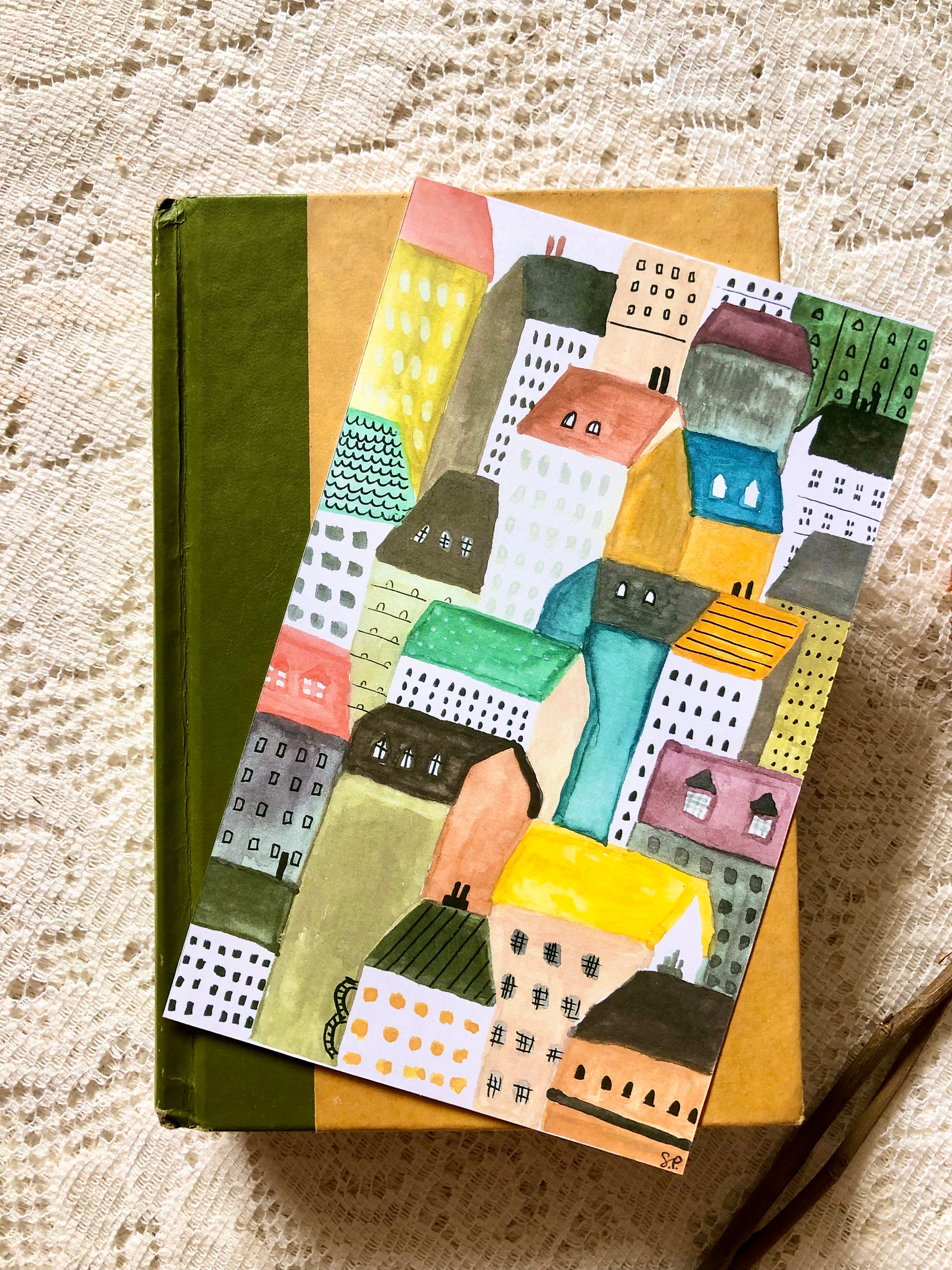 A Colorful City // Watercolor Print - Etsy