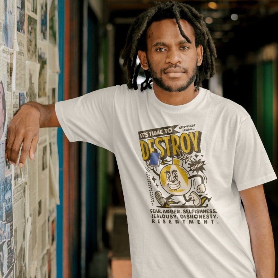 AA Addiction Recovery T-shirt - Inspiring 12 Steps Shirt for Alcoholics ...