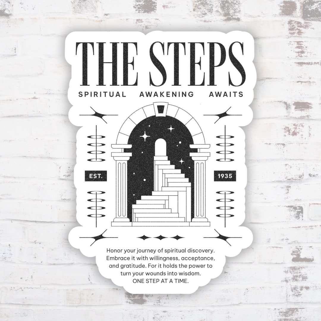 AA 12 Steps Spiritual Awakening Waterproof Vinyl Sticker Decal | Big ...