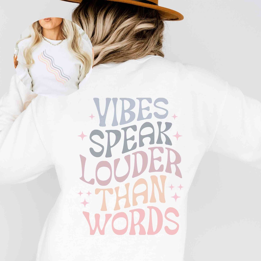 Retro Summer Positive Vibes Shirt, Muted Pastel Vintage Sweatshirt for ...