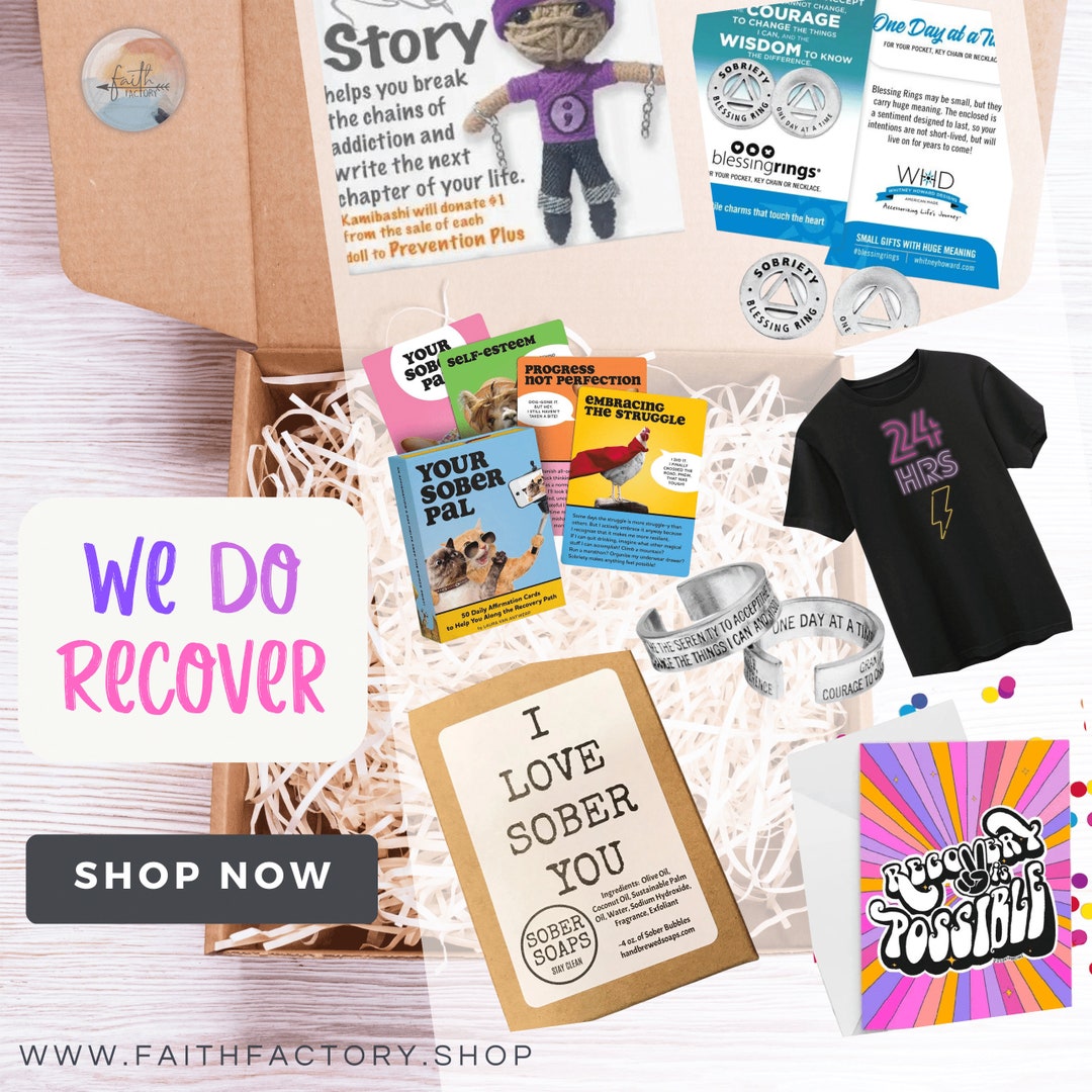 Sobriety Gift Box for Addiction Recovery in Alcoholics Anonymous or ...