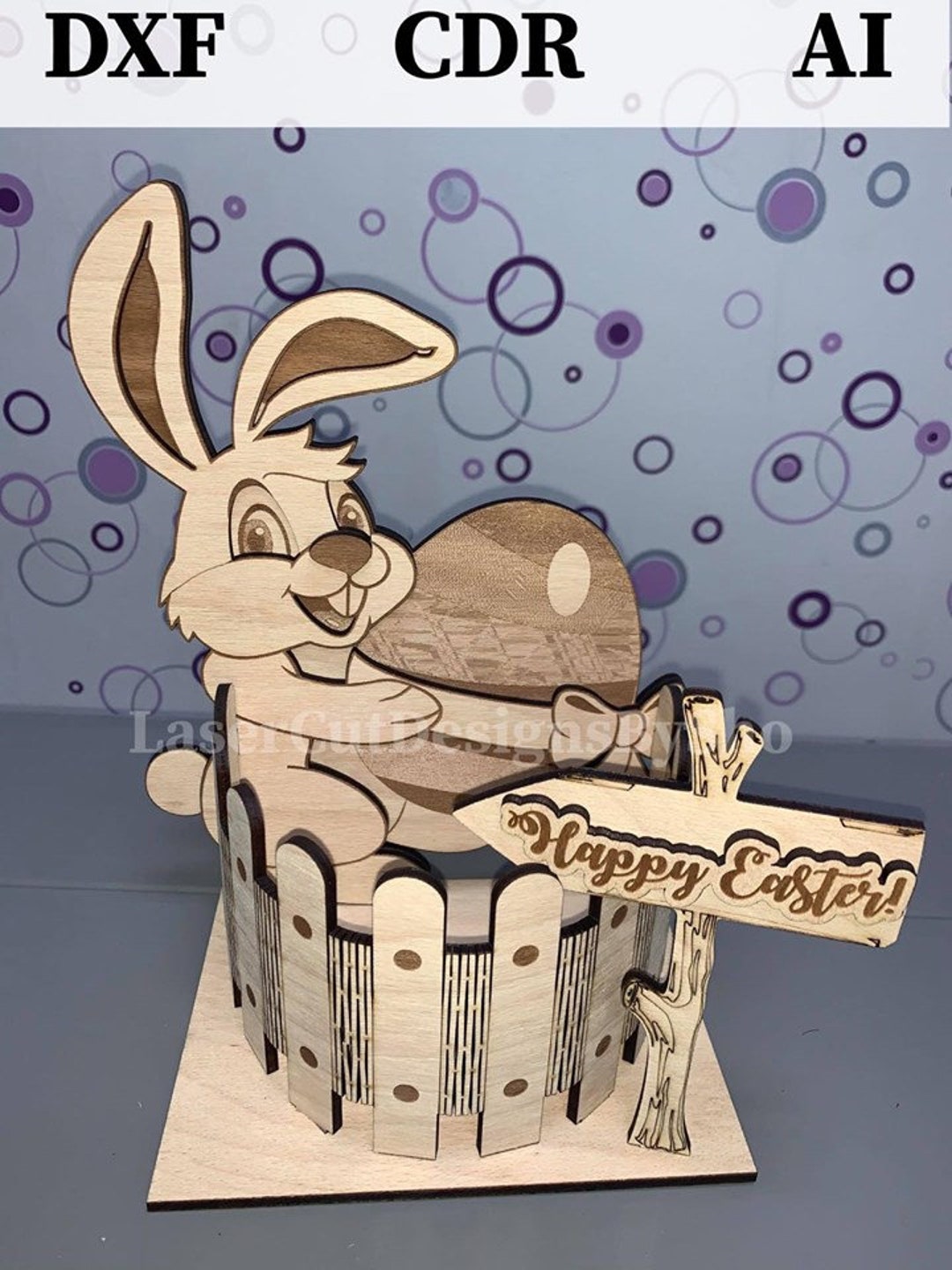 Laser Cut Easter Bunny Pattern, file dxf/Instant download laser cut ...