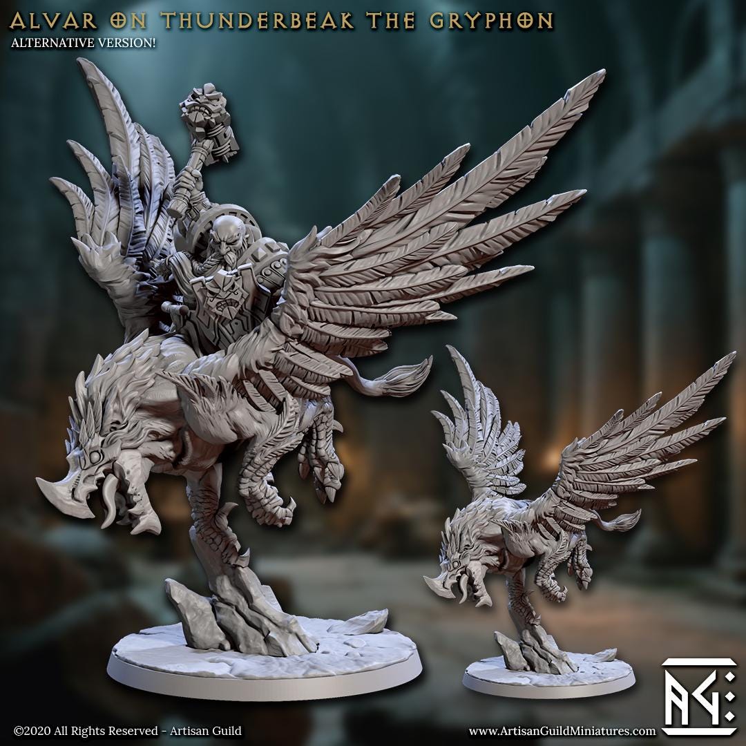 Alvar on Thunderbeak the Gryphon – Dwarven Defenders- Artisan Guild ...