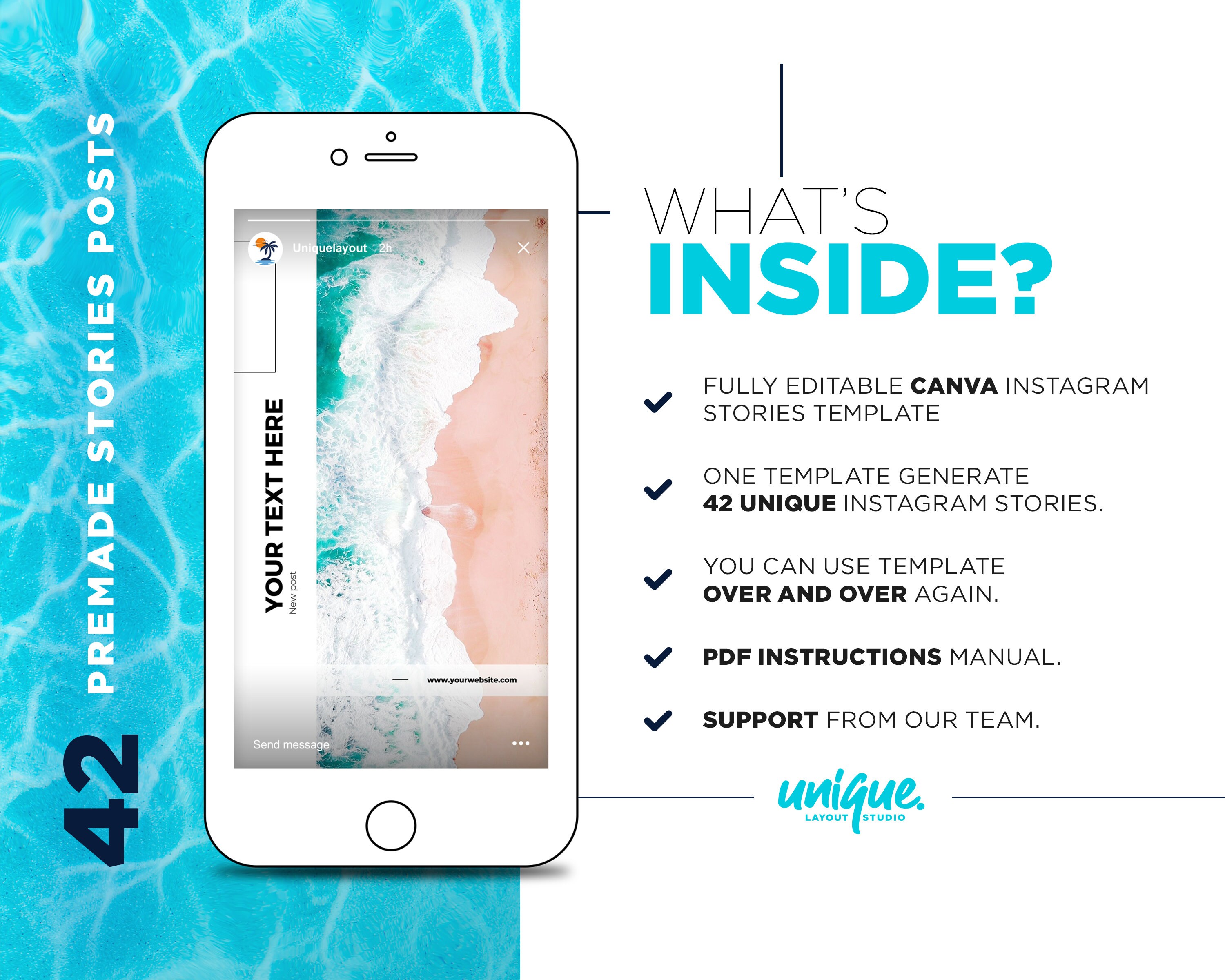 Instagram Story Template, Canva Instagram Stories for Travel Blogger ...