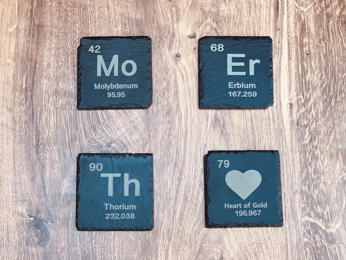 Periodic Table Slate Coasters Science Mom Laser Engraved - Etsy