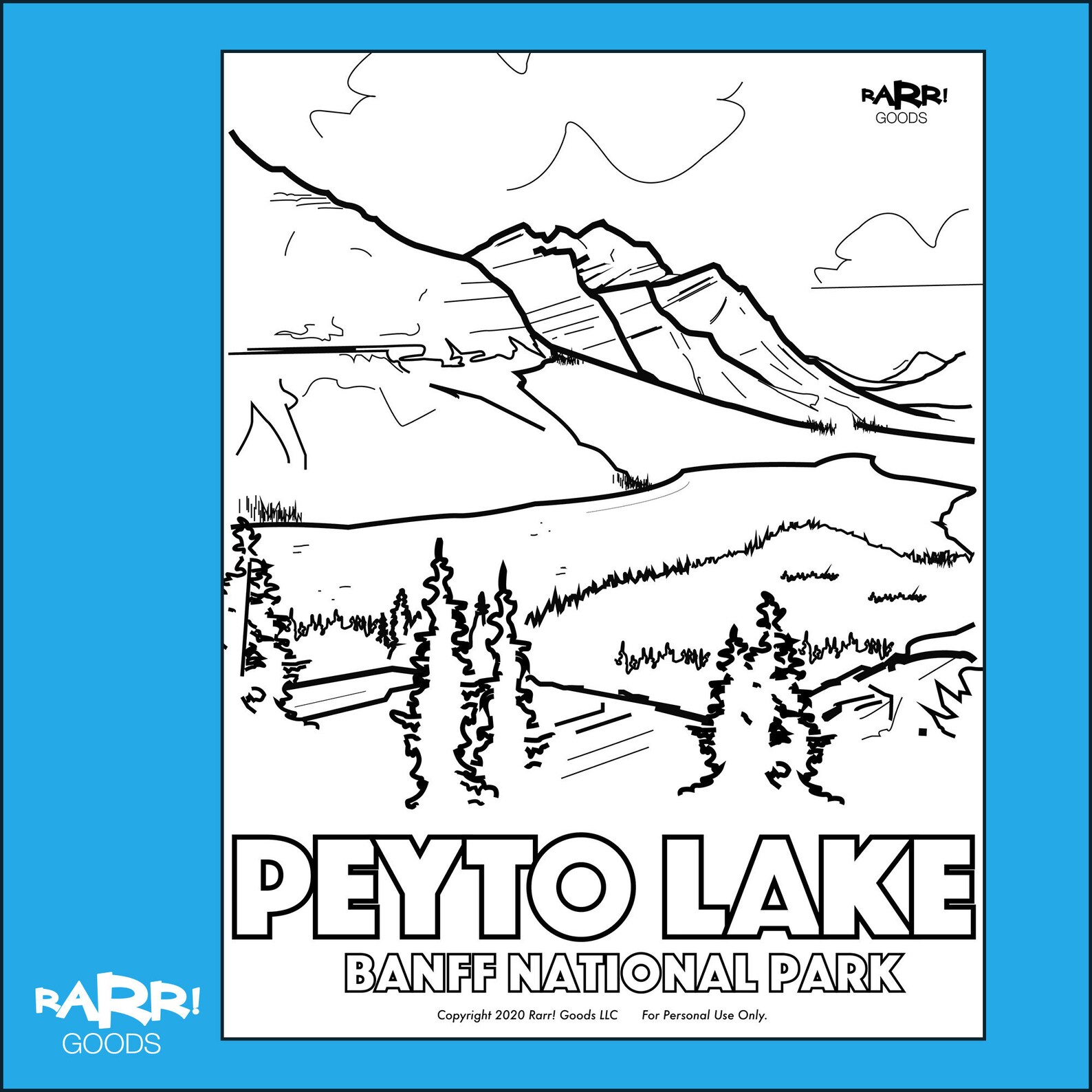 Rarr Goodspeytolake Banff National Park Coloring Page Canadian National ...