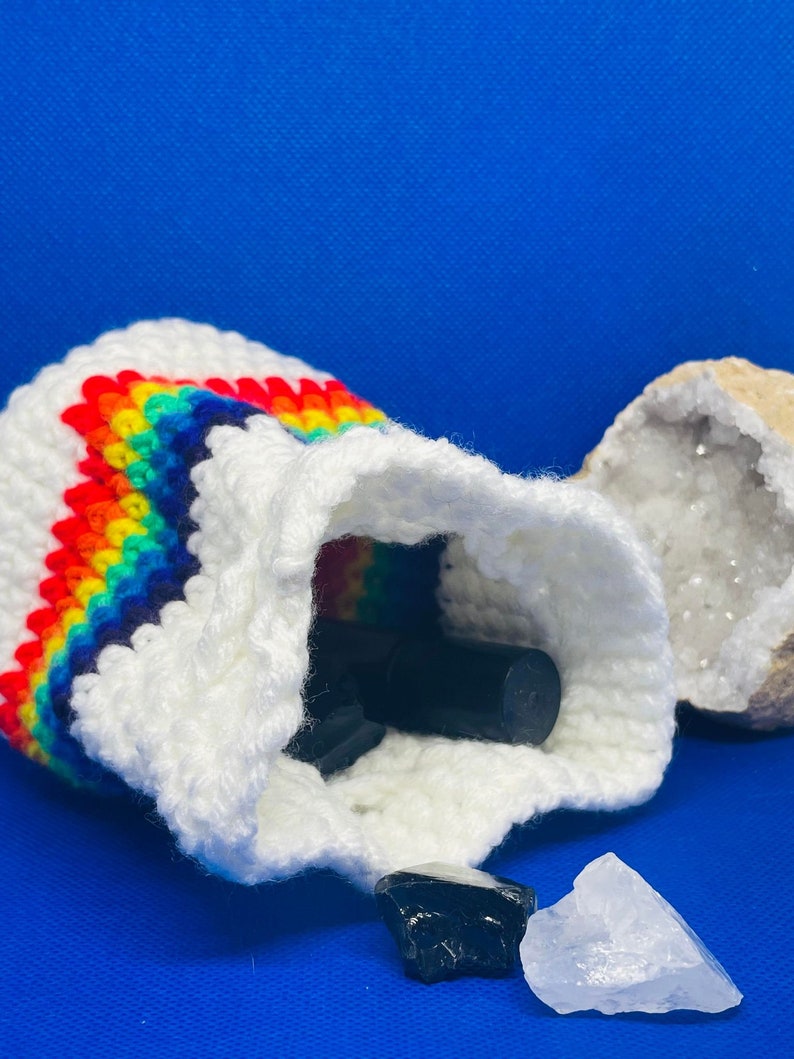 Crochet Rainbow Keepsake Pouch- Crystal Pouch- Dice Bag- LGBTQ Pride - Etsy
