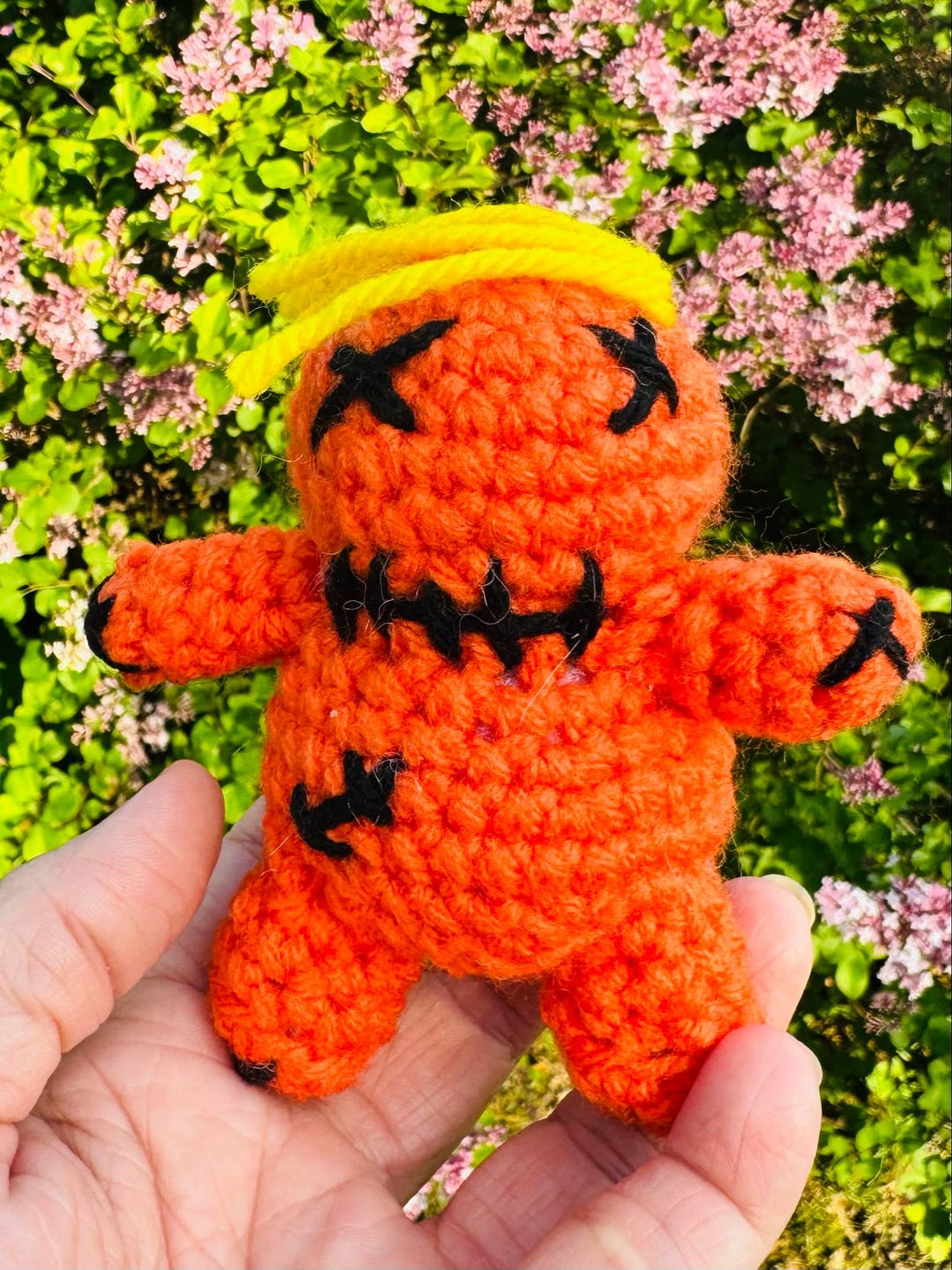 Crochet Orange Trump-inspired Voodoo Doll- Amigurumi Donald Trump Pin ...