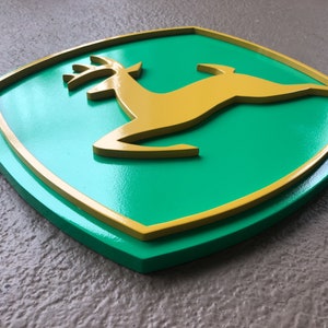 John Deere Wood Sign: 3D Man Cave Wall Decor - Etsy