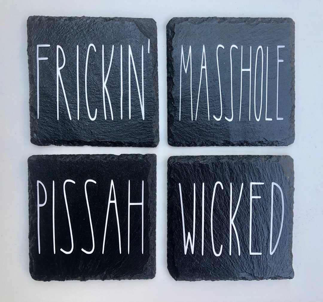 Boston Slang Slate Coasters - Set of 4 - Boston Themed Gifts - Etsy