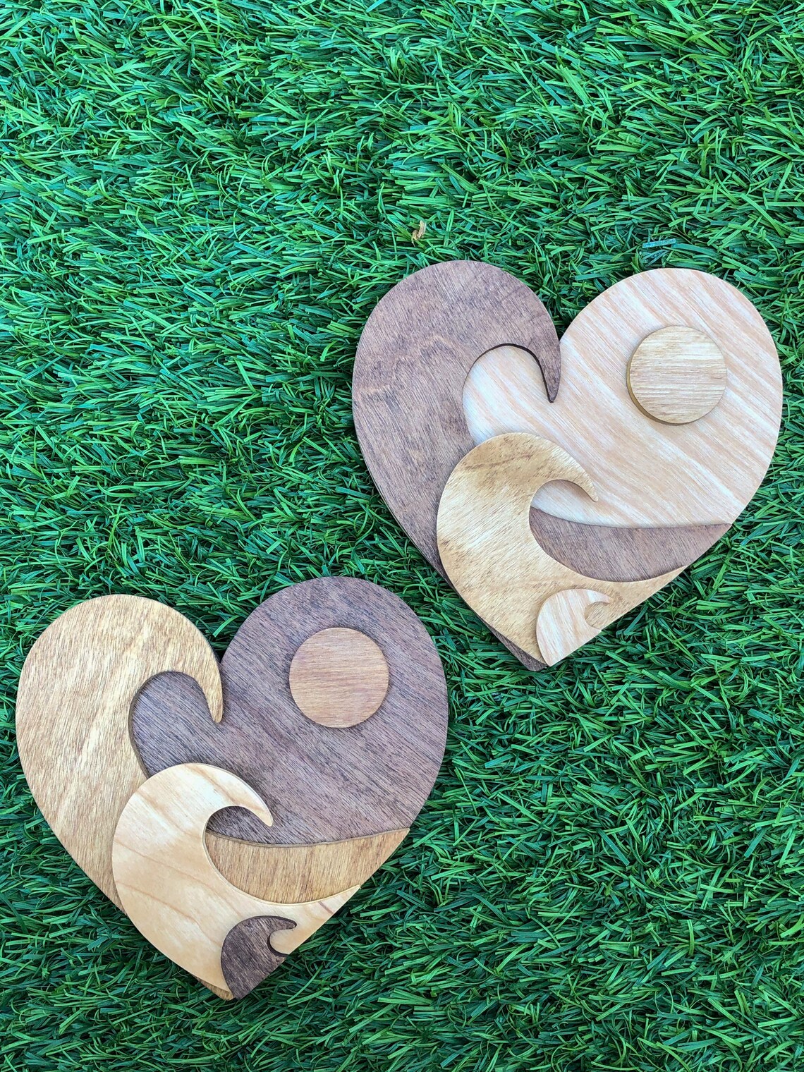 Mini Wave Heart 6.5 Wave Heart Wave Art Wave Sign - Etsy