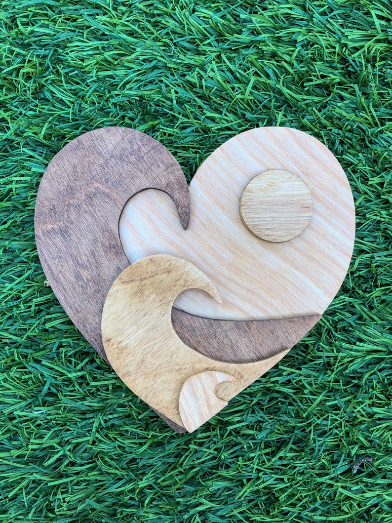 Mini Wave Heart 6.5 Wave Heart Wave Art Wave Sign - Etsy