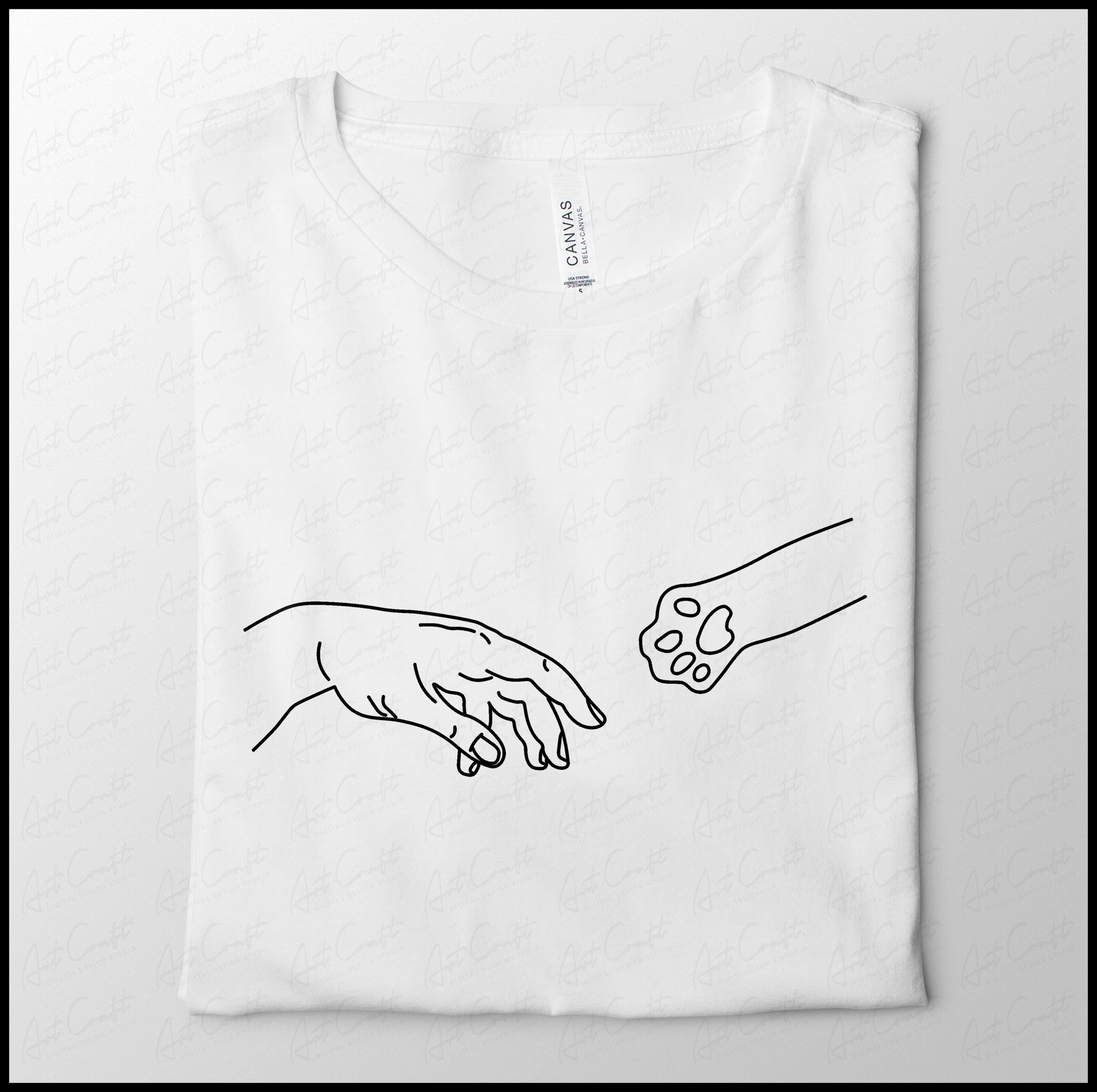Creation of Adam Hand of Cat Paw Png Download - Etsy