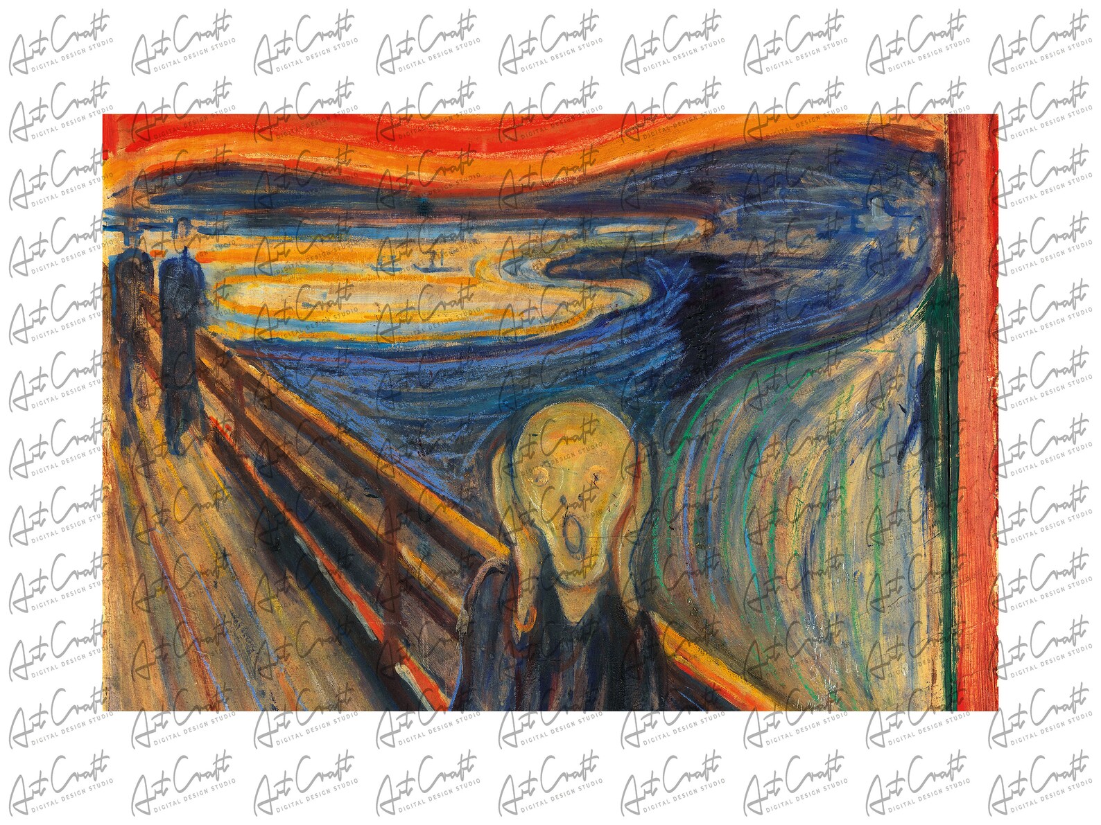 Edvard Munch Skrik Png Download - Etsy