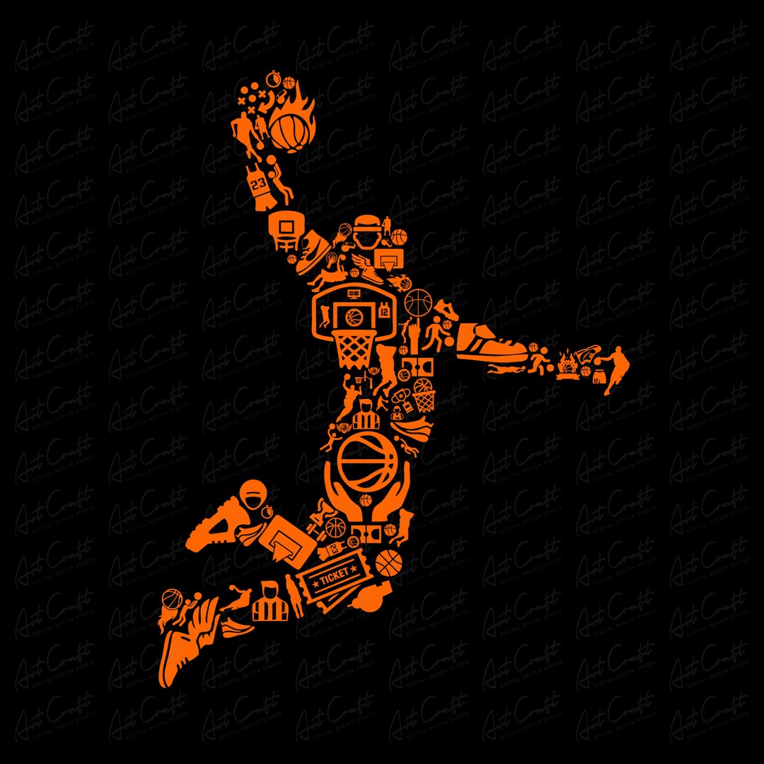 Basketball Player Digital Design Download - Etsy