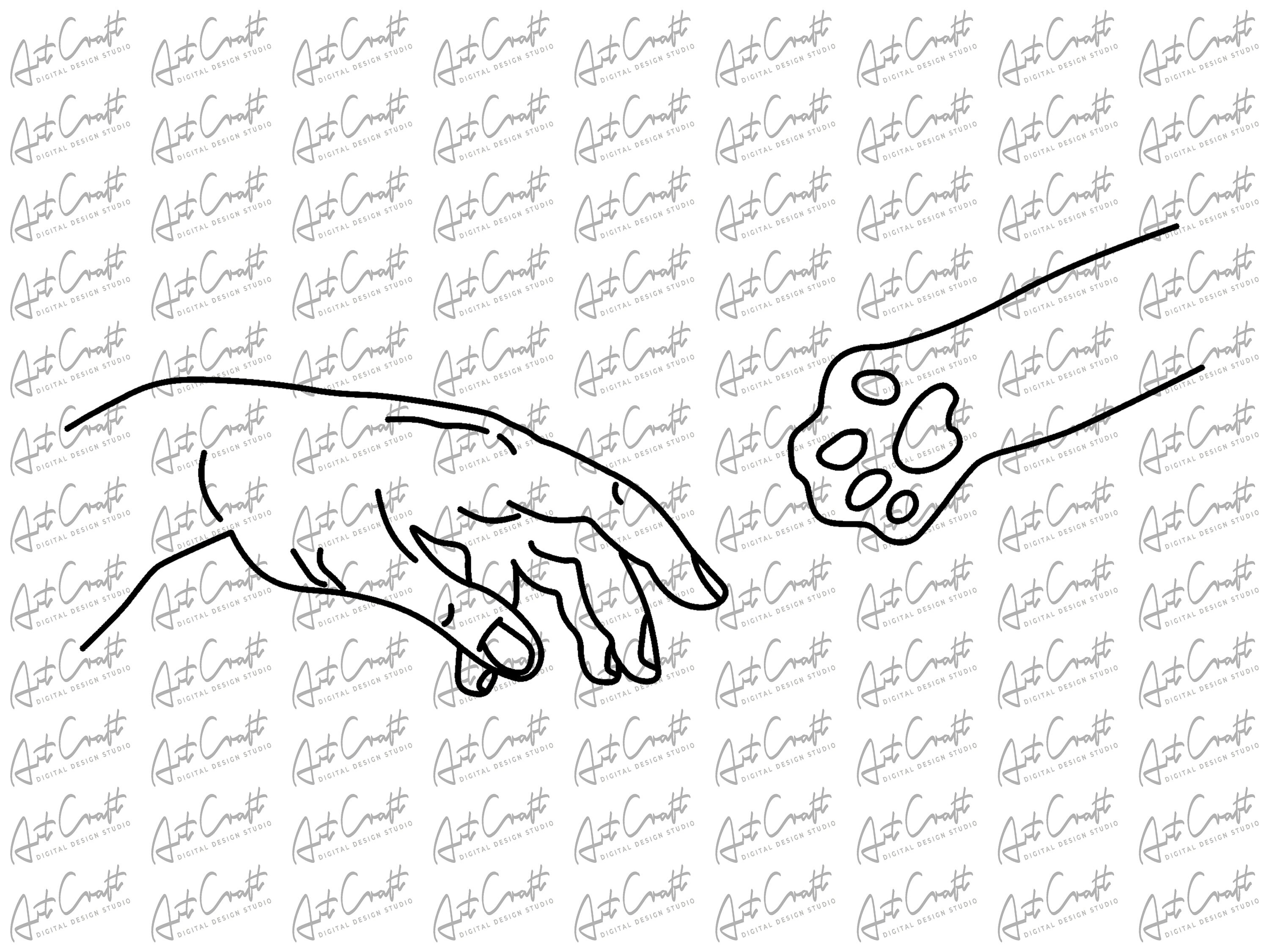 Creation of Adam Hand of Cat Paw Png Download | Etsy