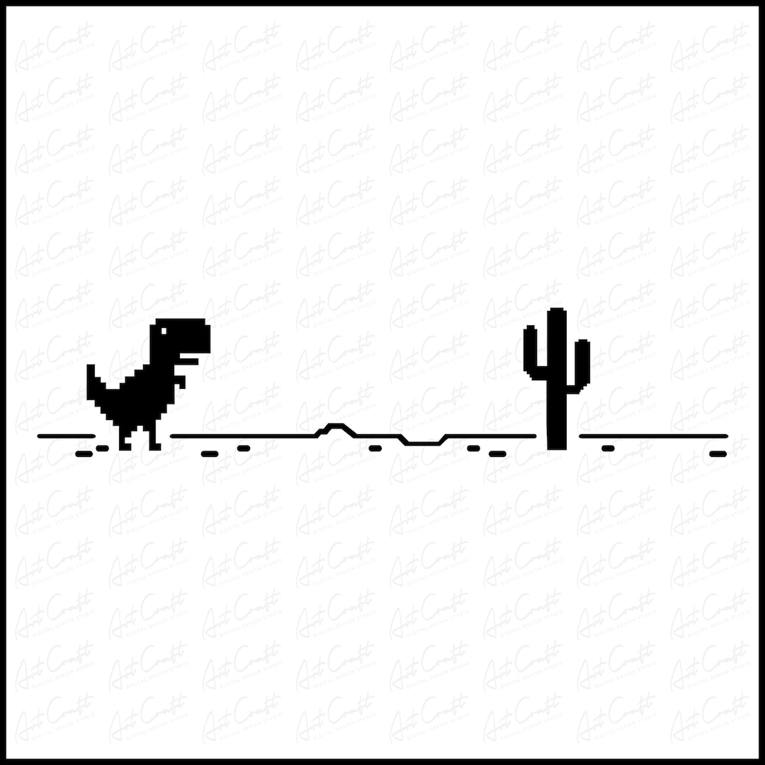 T-rex Cactus Offline Digital Design Download - Etsy