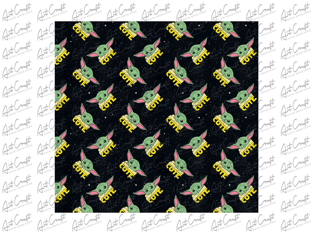 Cute Yoda Pattern Png Download - Etsy