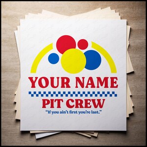 Custom Name Pit Crew Digital Design Download - Etsy