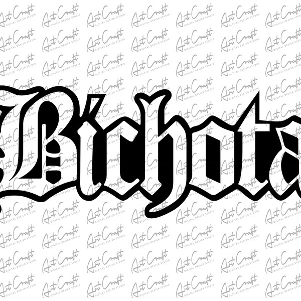 Bichota Font Svg - Etsy