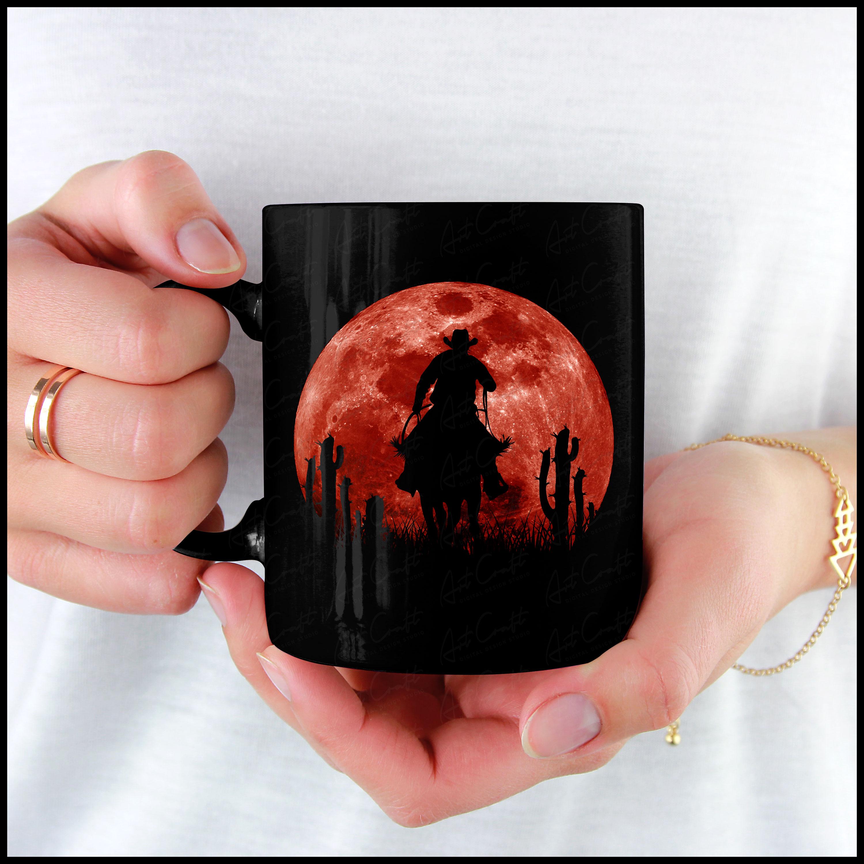 Red Moon Cowboy Png Download - Etsy