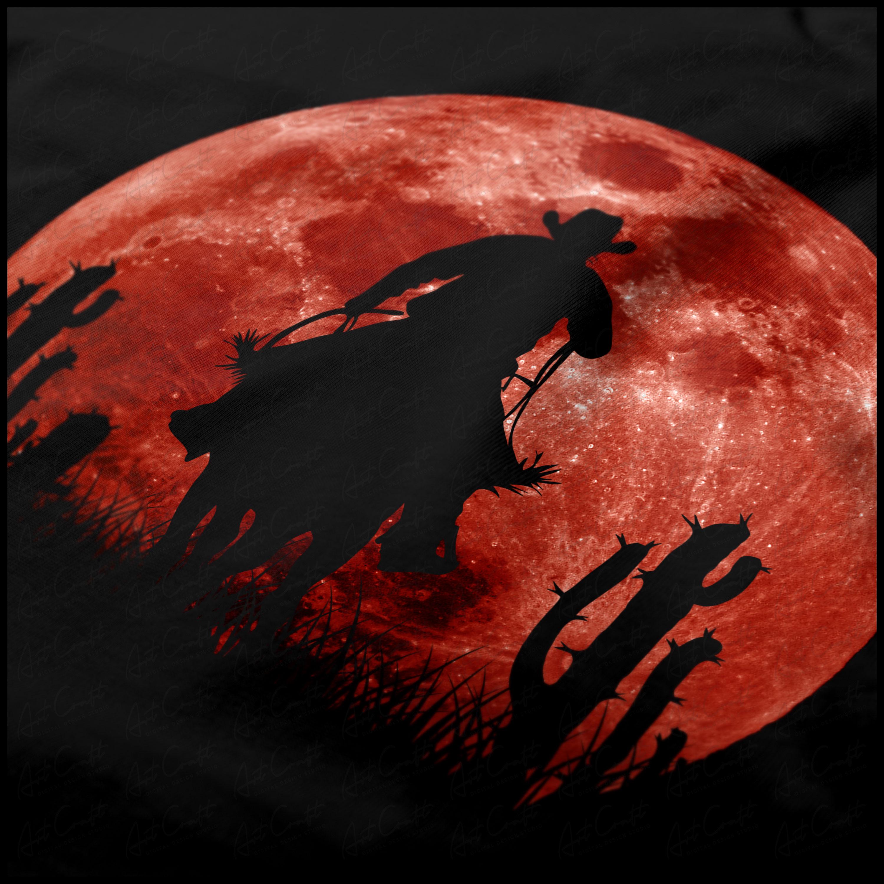 Red Moon Cowboy Png Download - Etsy