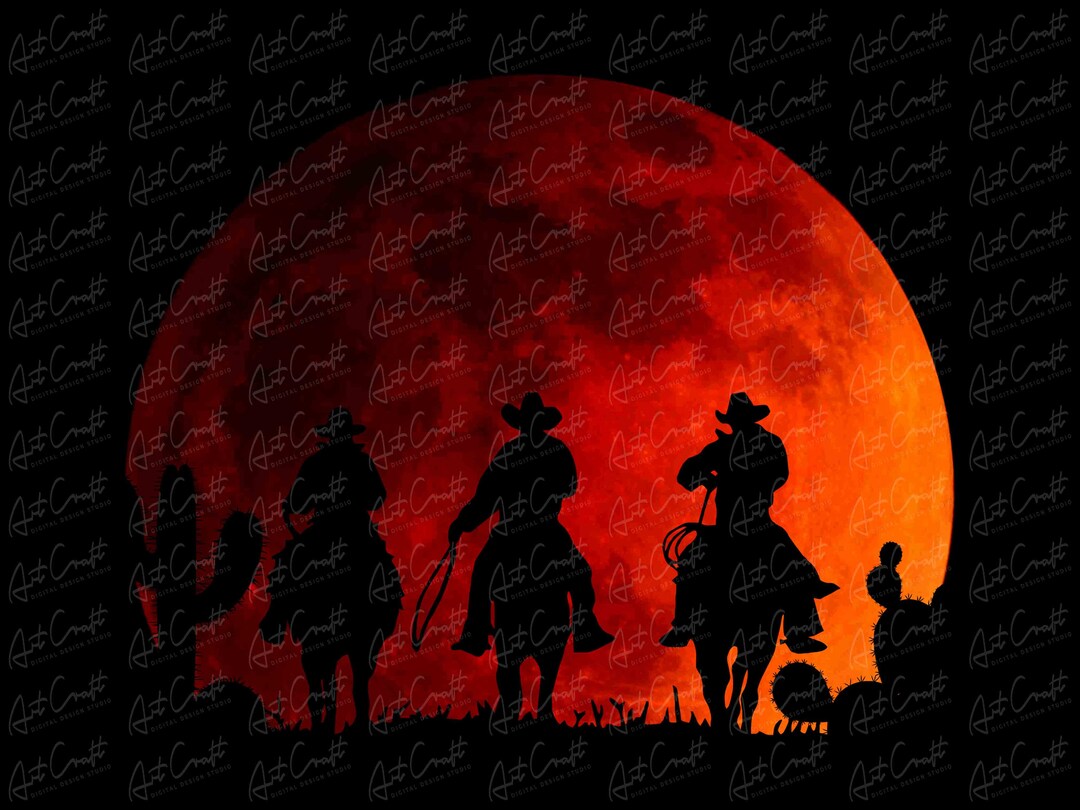 Red Moon Cowboys Png Download - Etsy