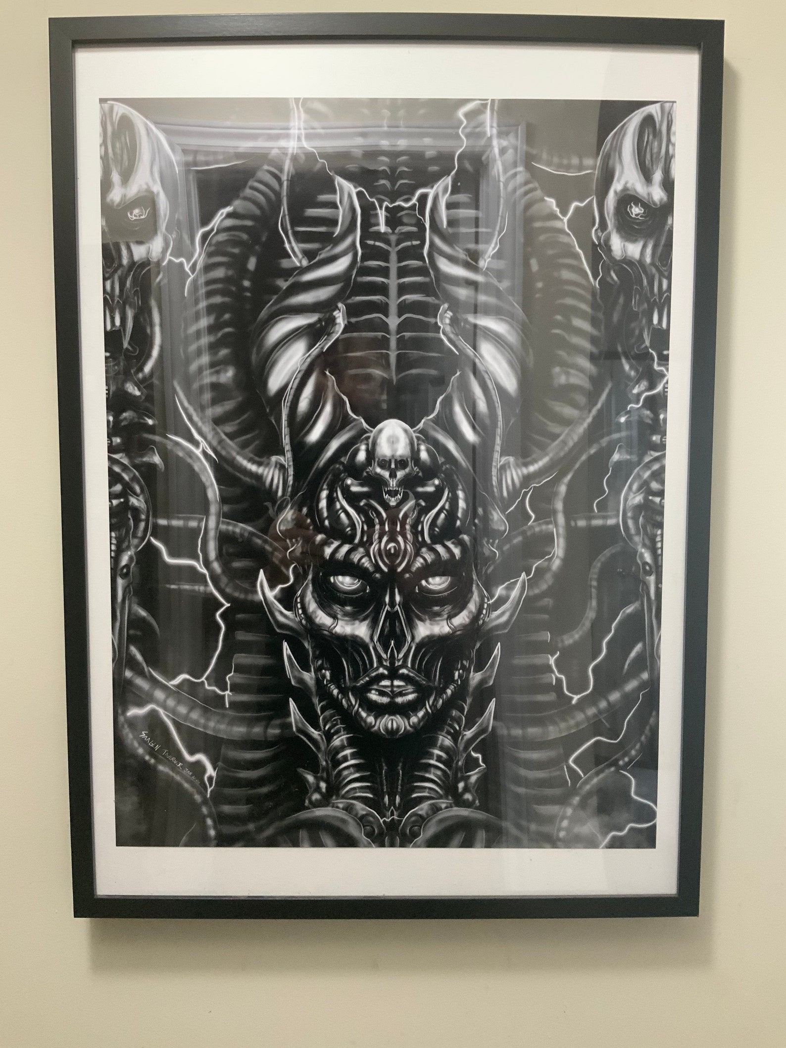 Lilith HR Giger Inspired Biomech, Dark Illustration, Cyberpunk, Gothic ...