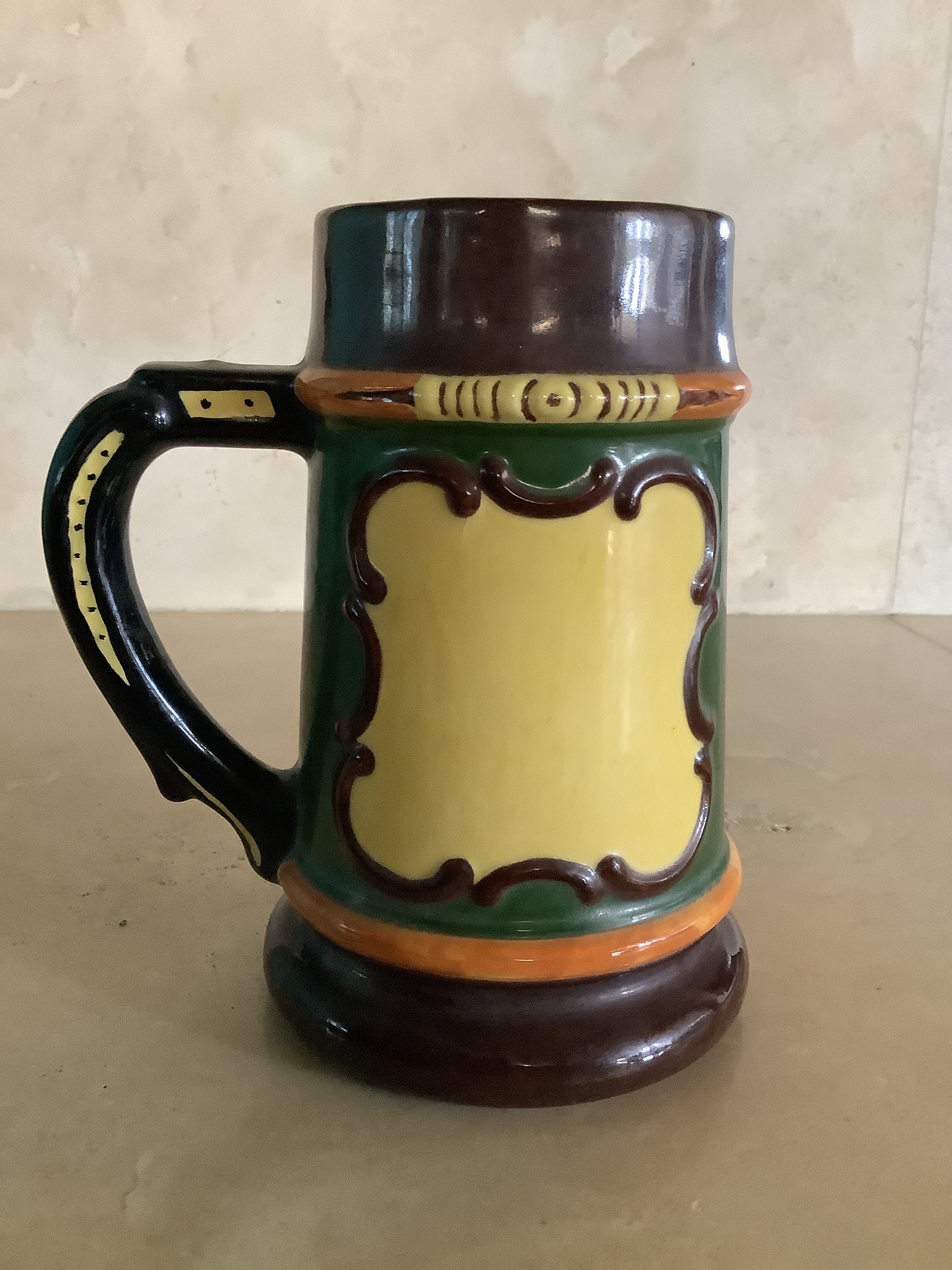 Vintage Hand Painted Ceramic German Stein Beer Mug / German Tankard ...