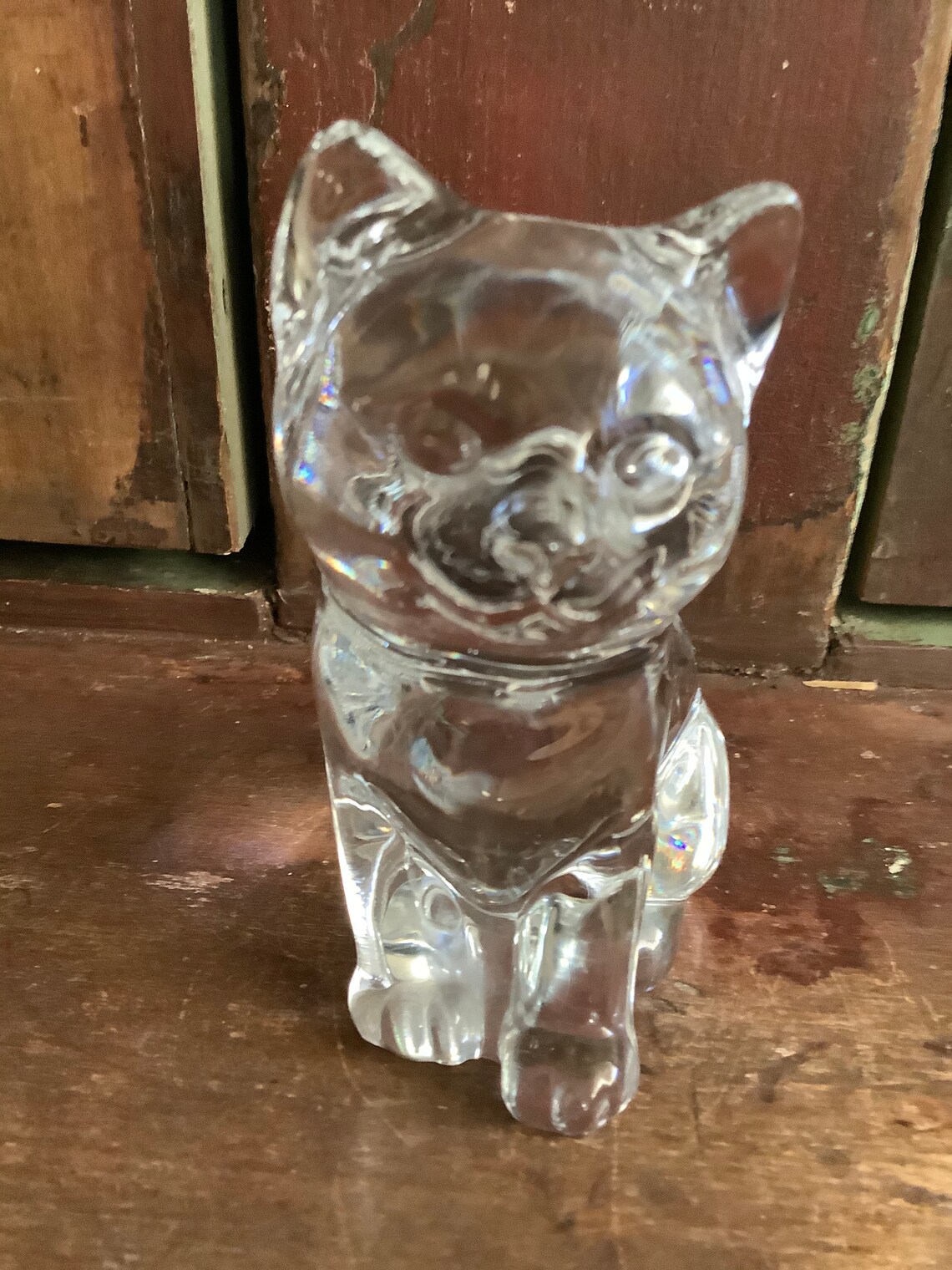 Vintage Princess House Lead Crystal Cat Figurine / Cat Lovers | Etsy