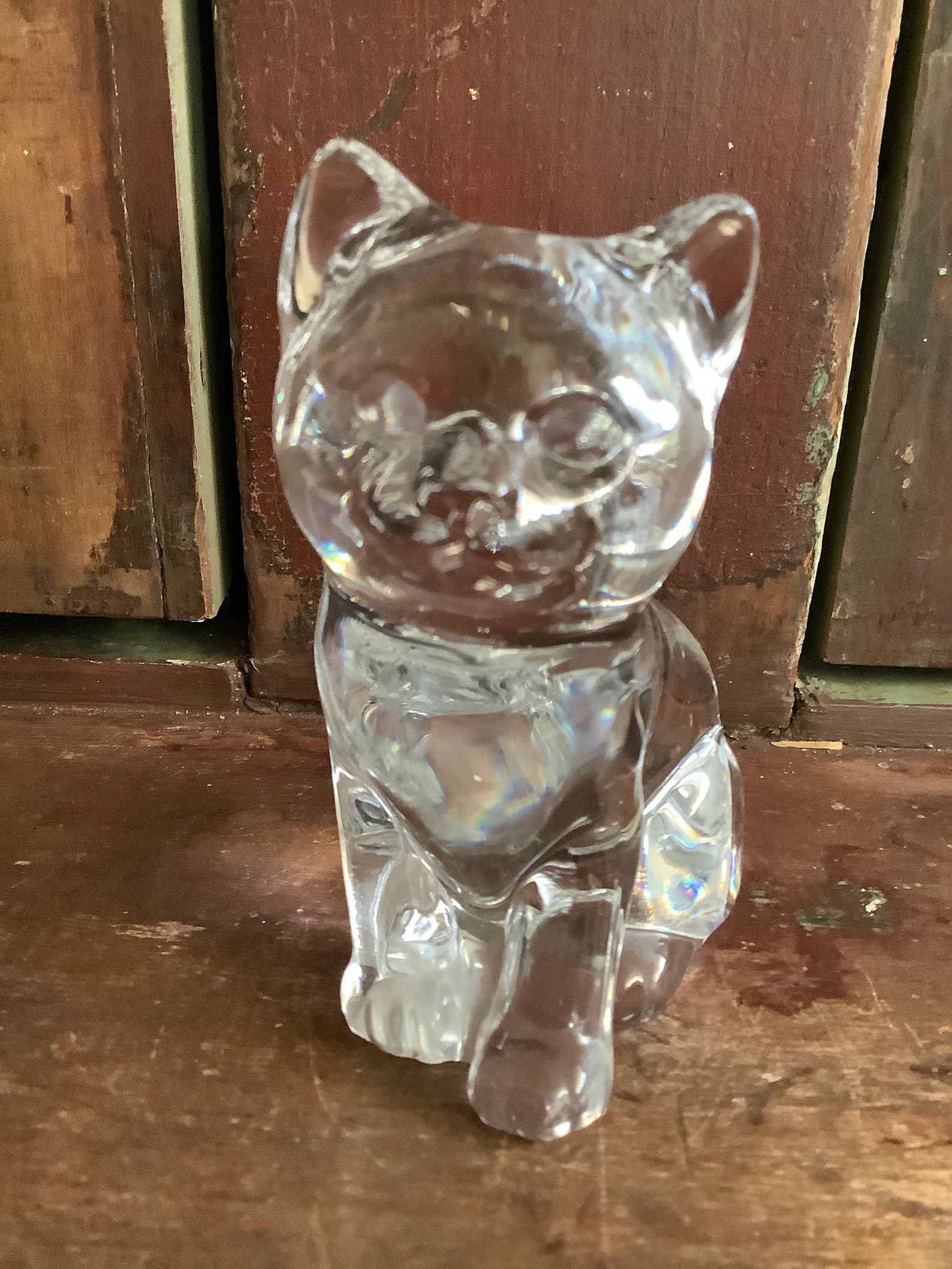 Vintage Princess House Lead Crystal Cat Figurine / Cat Lovers | Etsy