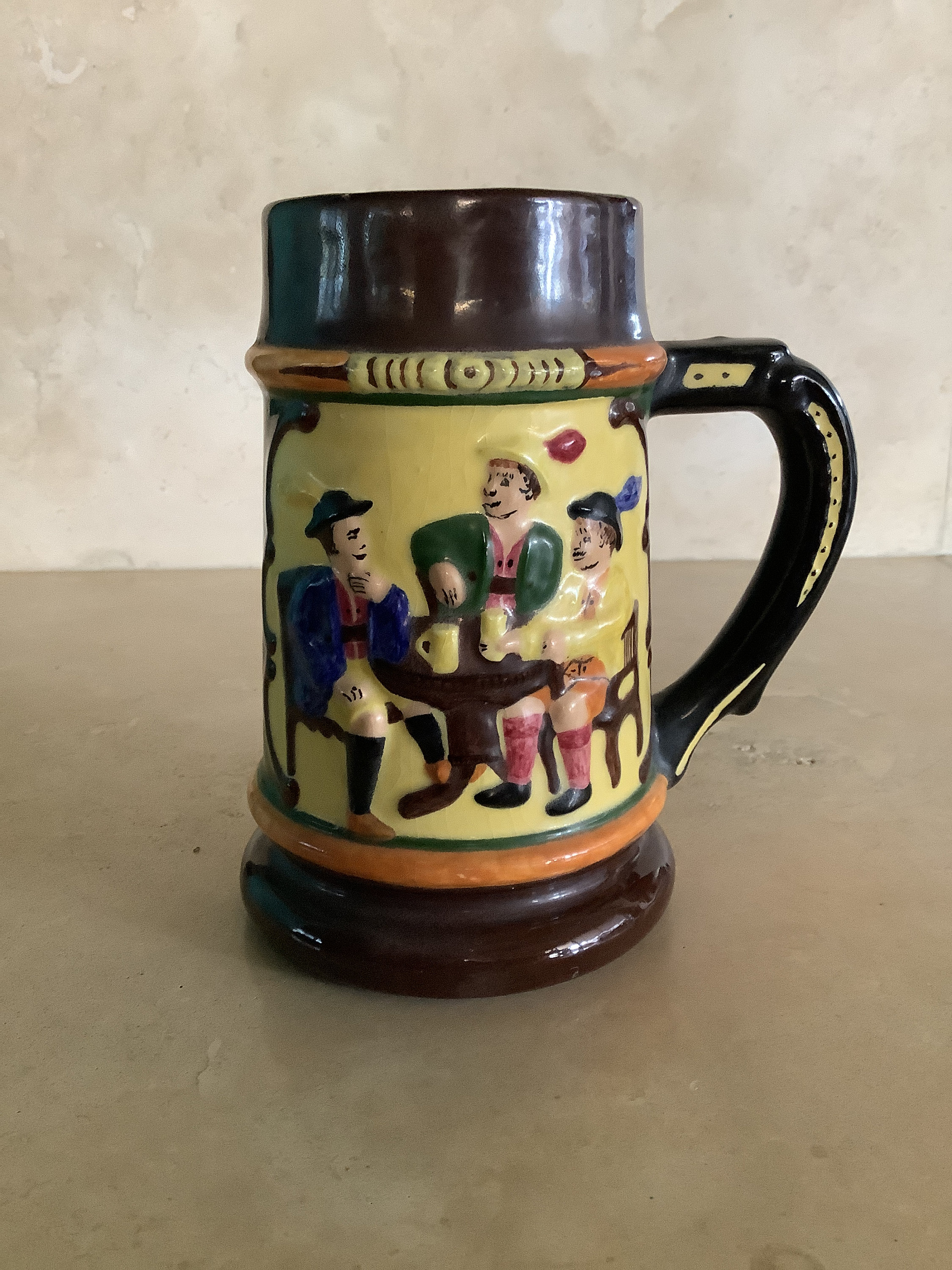 Vintage Hand Painted Ceramic German Stein Beer Mug / German Tankard ...