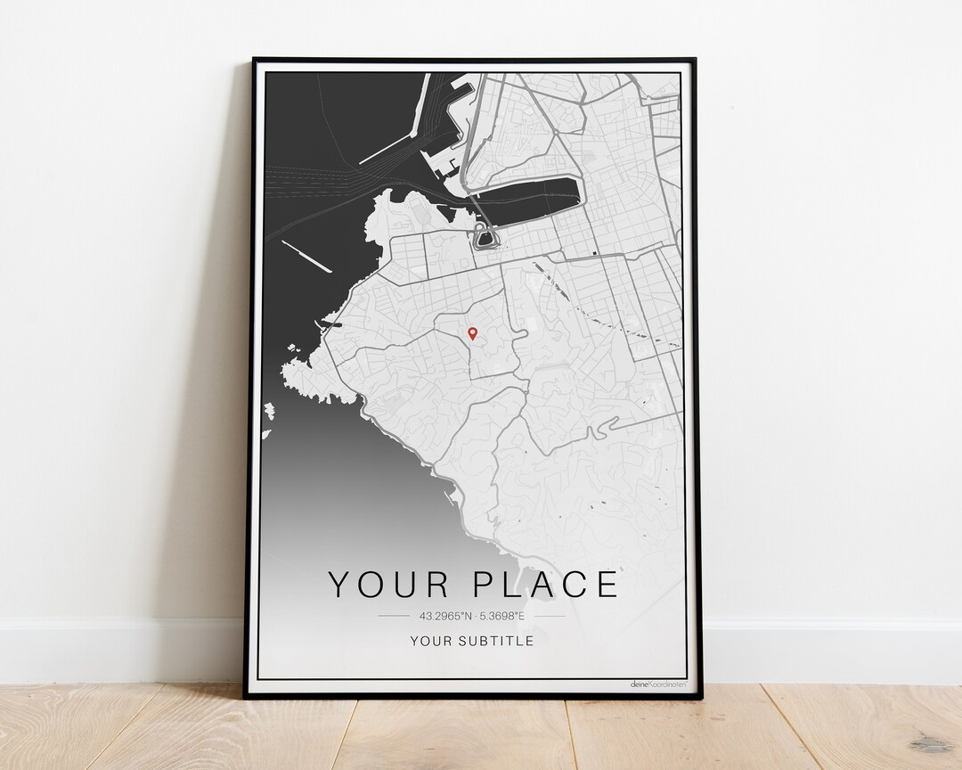 Poster Customizable Place With Coordinates/coordinates Posters ...