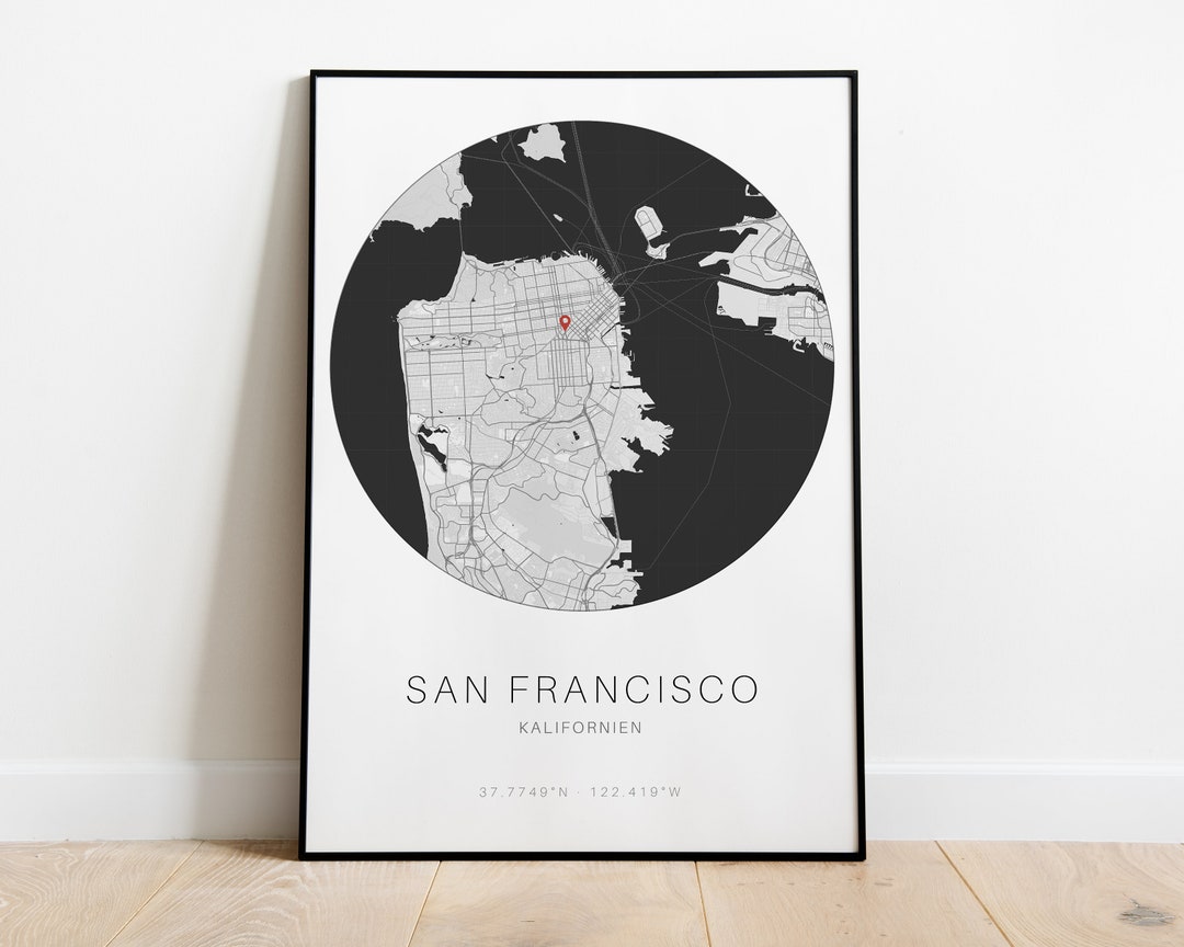 Coordinates Poster in Circle Design / Poster Customizable Place ...