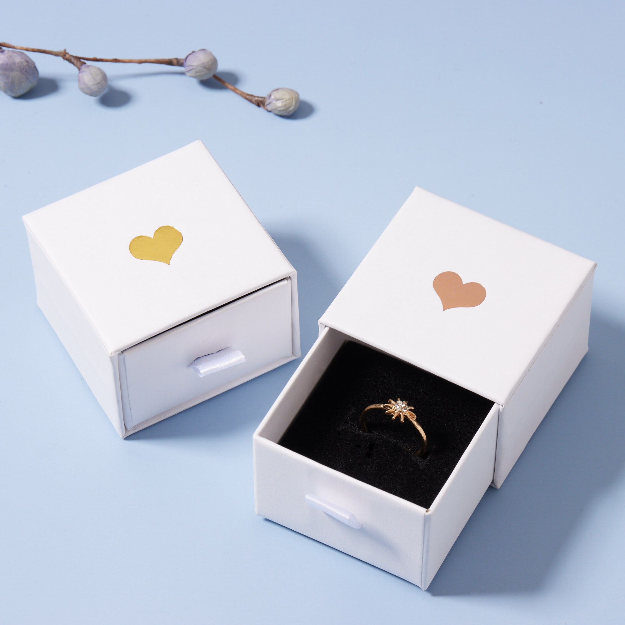 50pcs Ring Boxes With Customized Logo Jewerly Box for Ring | Etsy