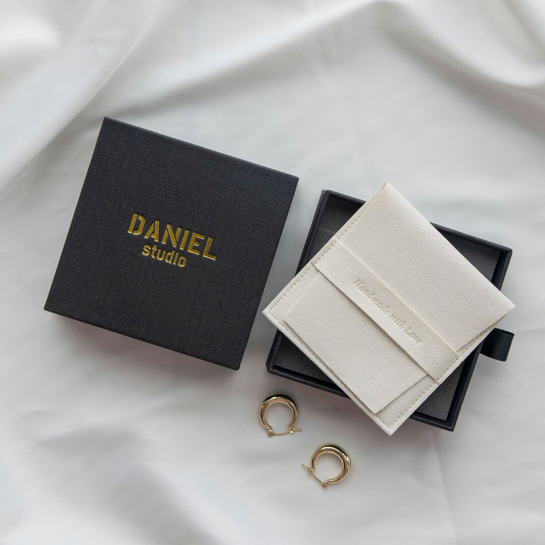 Custom Logo Jewelry Box With Microfiber Pouch (50 Sets) - Etsy