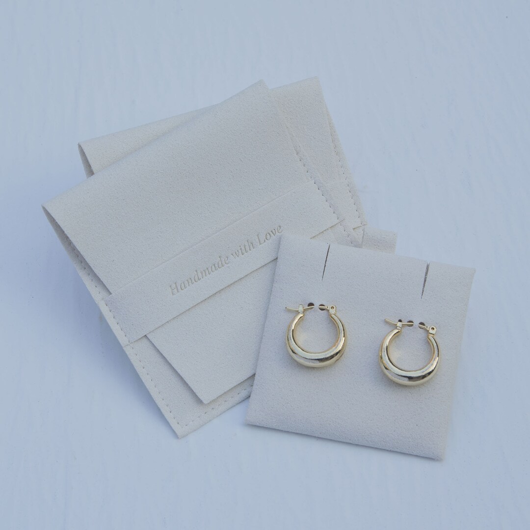 50 Set Custom Jewelry Packaging Personalized Pouch With Insert Pad ...