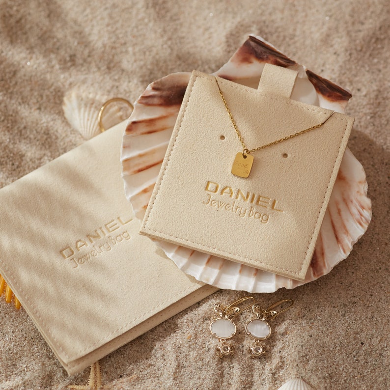 Personalized Pouch With Insert Necklace Packagingjewelry Bag | Etsy