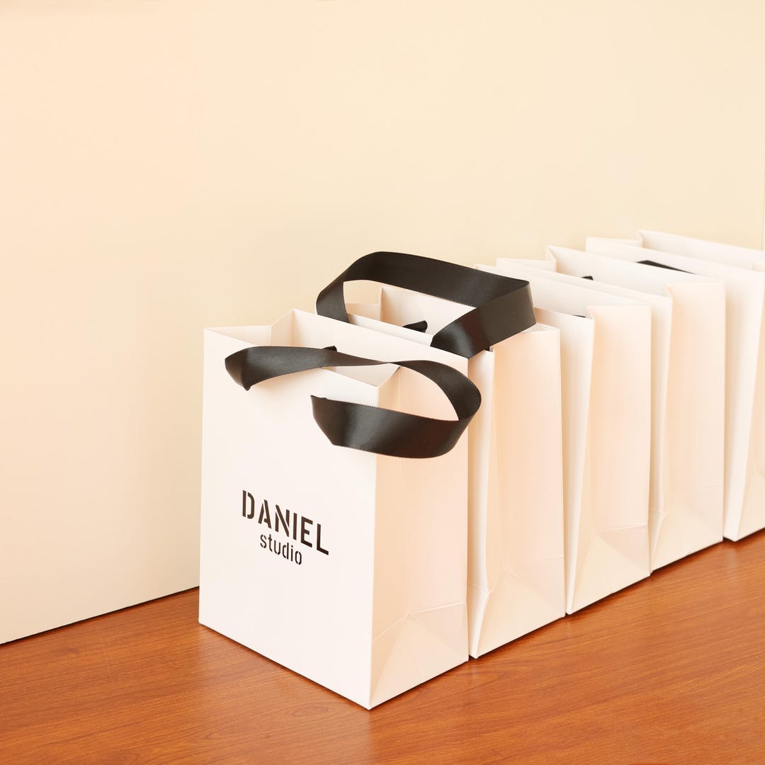 Custom Logo Paper Bag: Jewelry Packaging, Gift Tote (50pcs) - Etsy