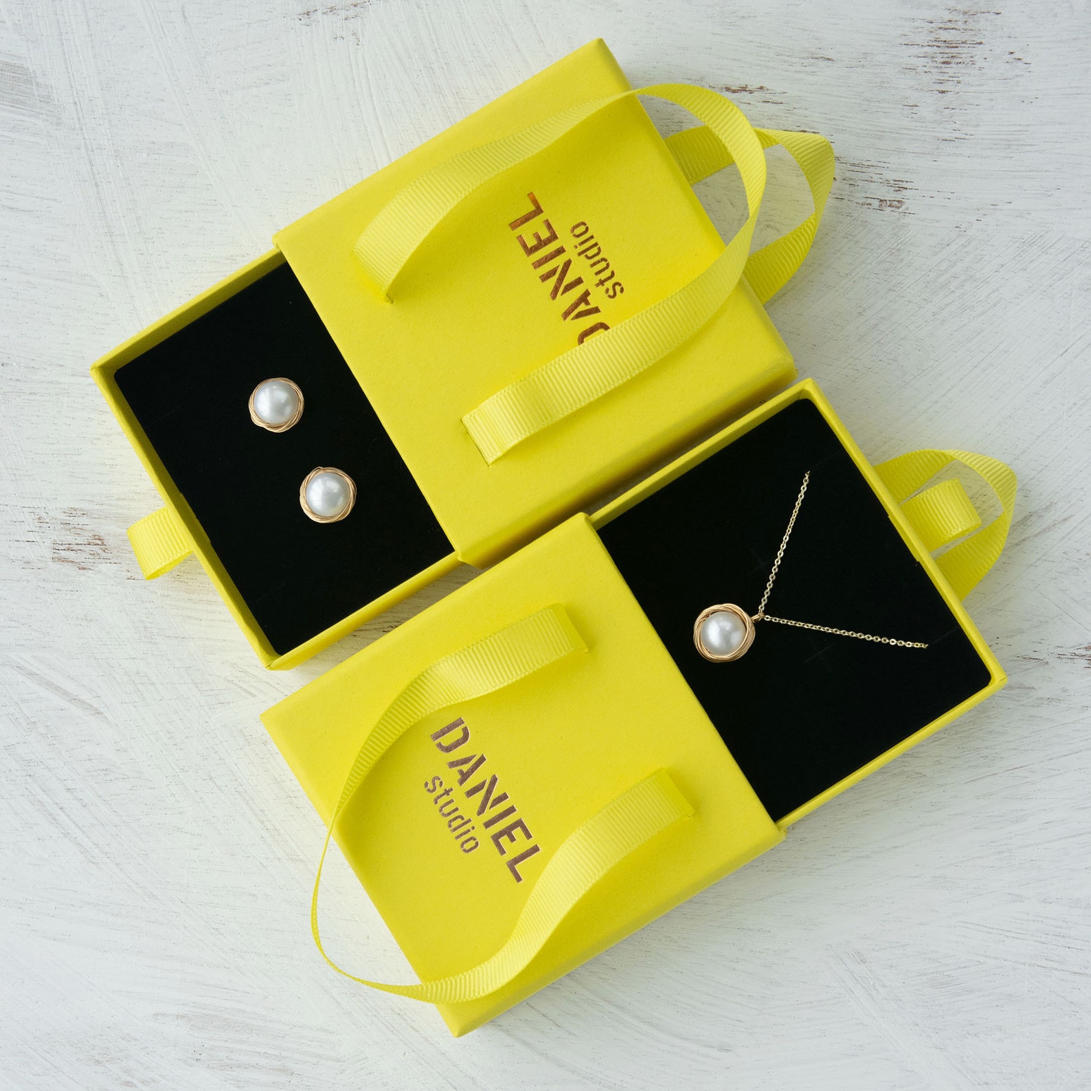 50pcs Yellow Paper Box Slide Box String Box Black Box Necklace - Etsy