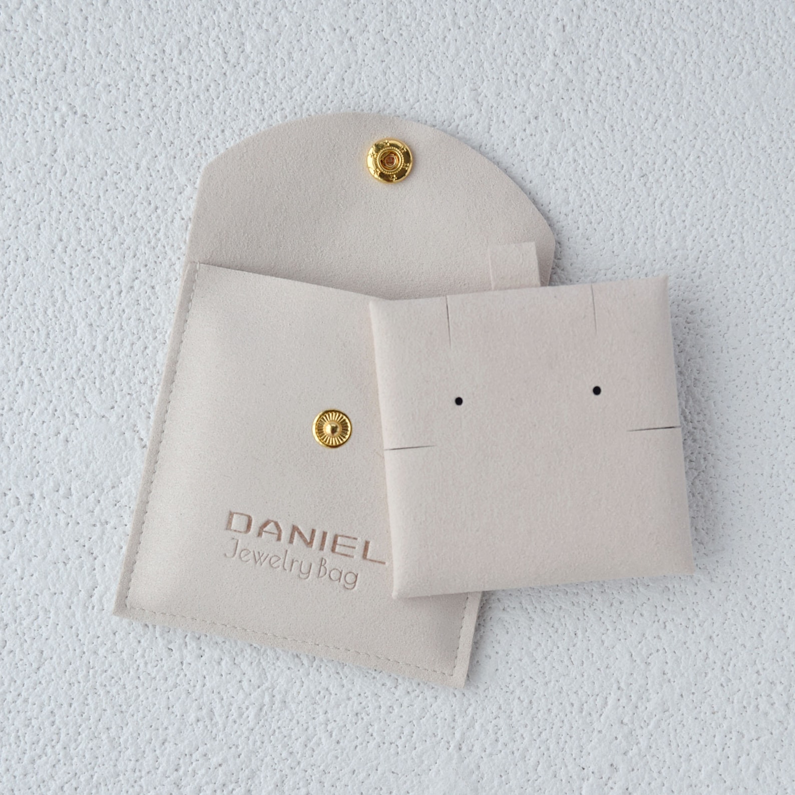 50 Set Microfiber Snap Pouch With Insert Pad Custom Jewelry - Etsy