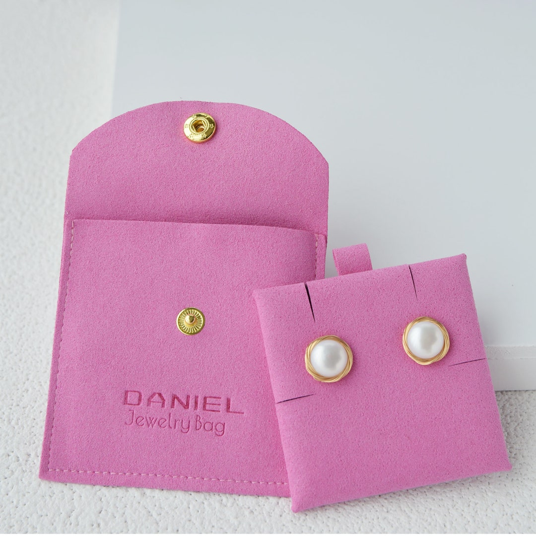 50set Cutom Jewelry Pouch Snap, Pouch and Insert Pad for Necklace ...