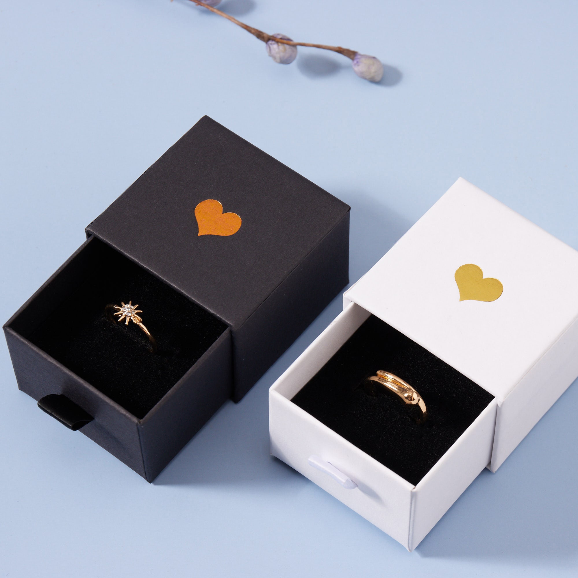 50pcs Ring Boxes With Customized Logo Jewerly Box for Ring | Etsy