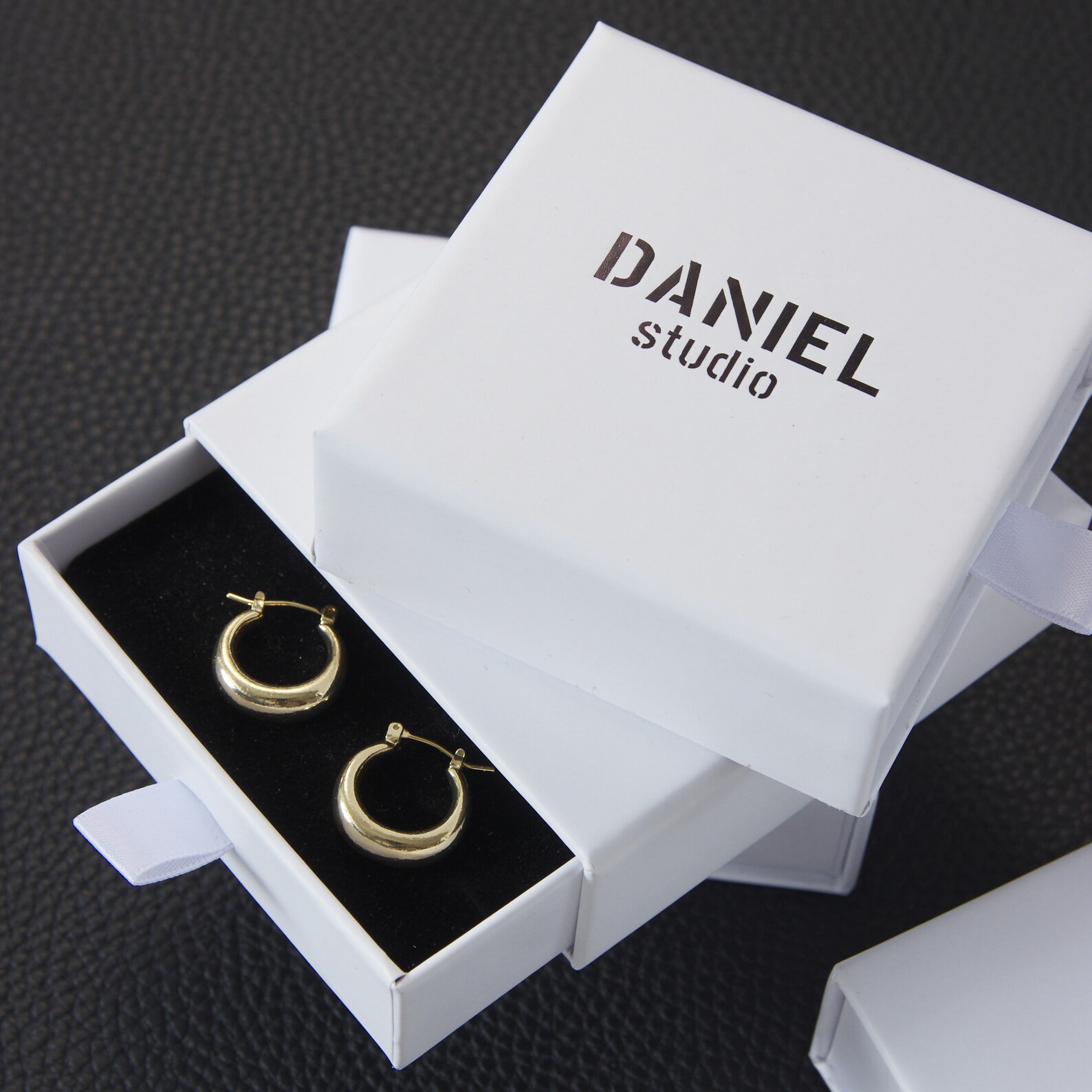 50pcs Personalized White Box With Black Custom Logo Drawer - Etsy