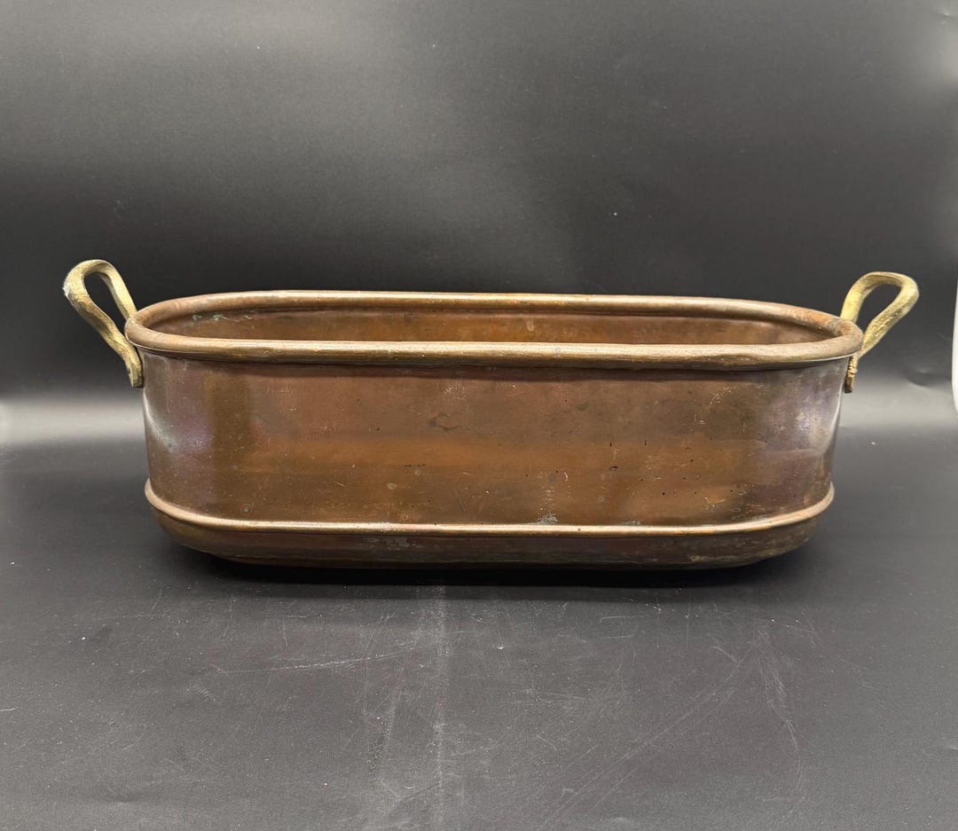 Rustic Vintage Copper Large Planter Old World - Etsy