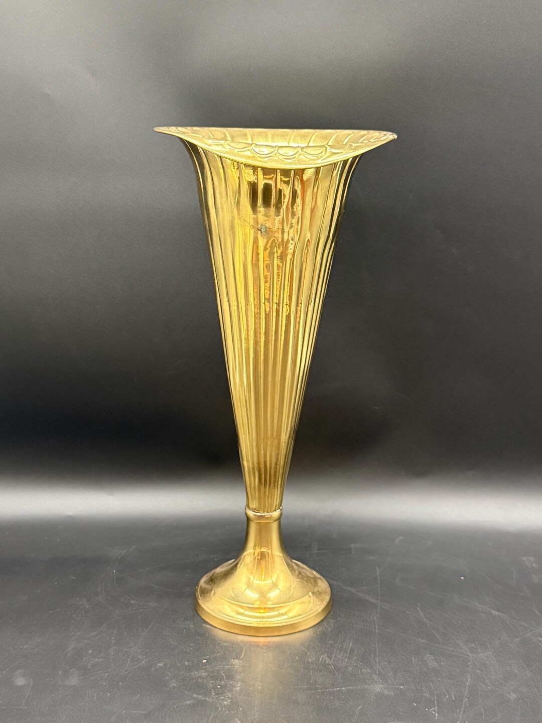Vintage Ornate Large Fluted Vase 15 Inches Tall Statement Piece - Etsy